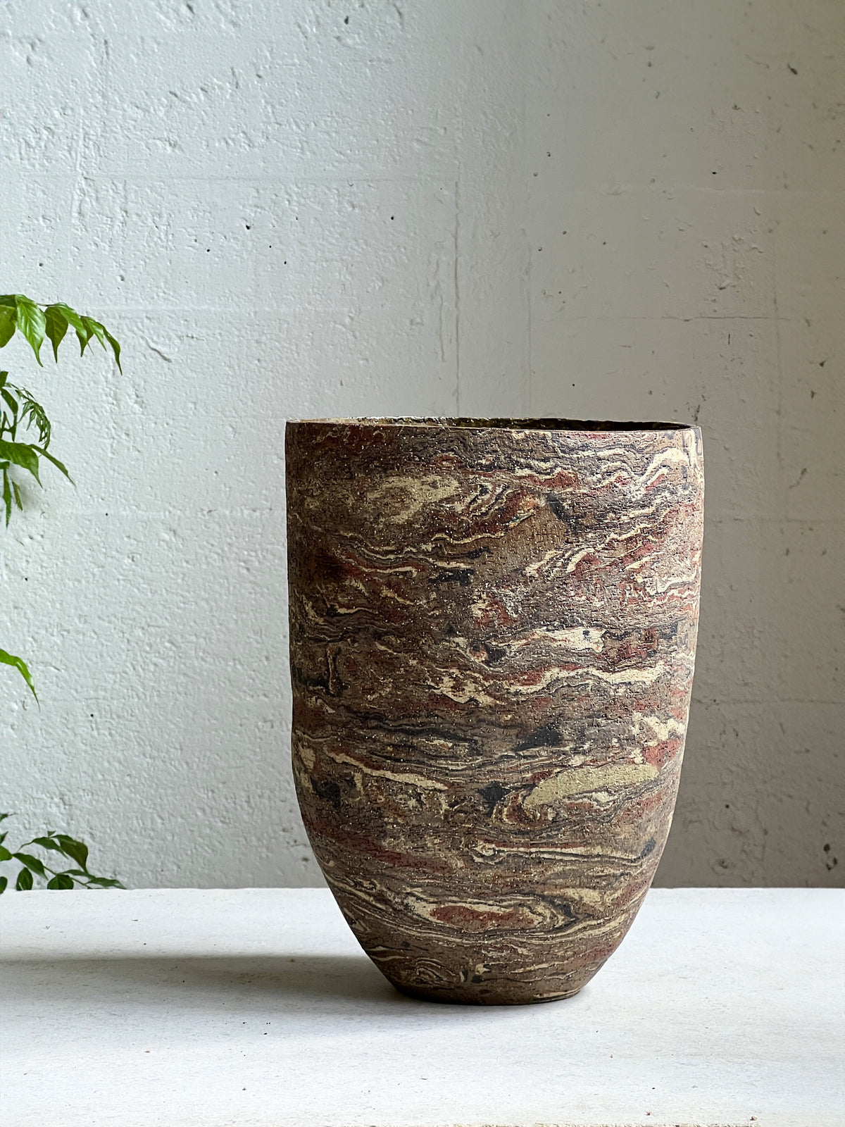 Large nerikomi tall vase – Babylon Store